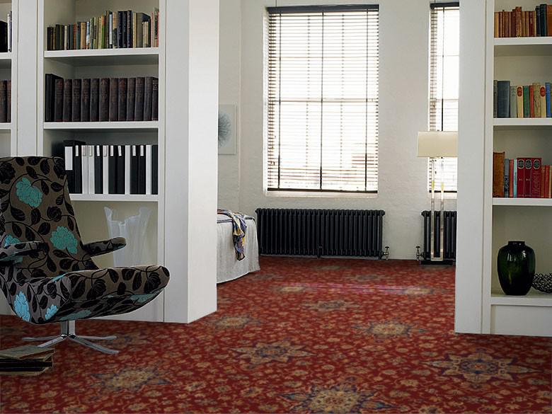 Bazaar Red Broadloom - 1/30368 - View in a room | Brintons Carpets